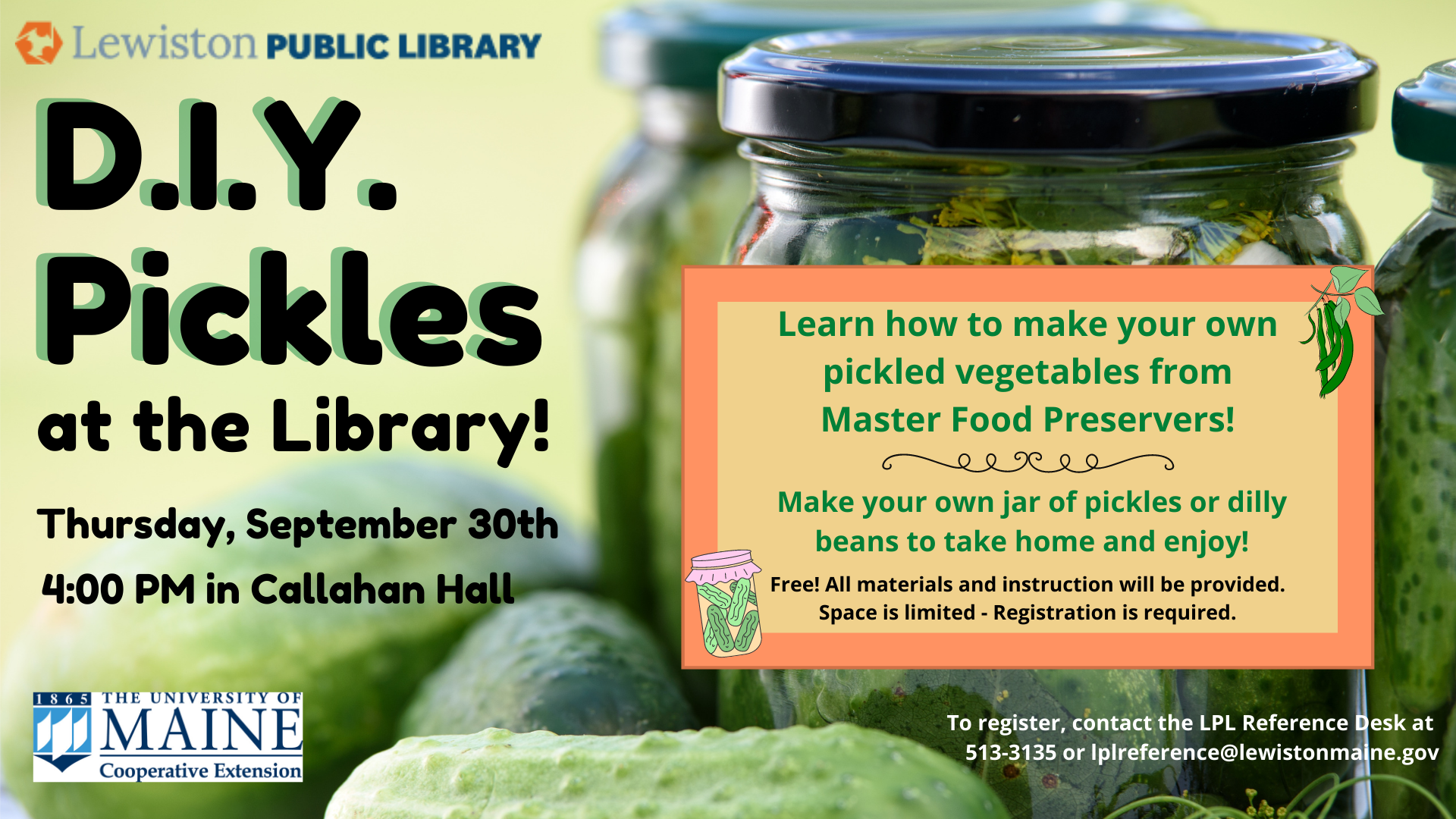 D.I.Y. Pickles at the Library // Lewiston Public Library, Maine