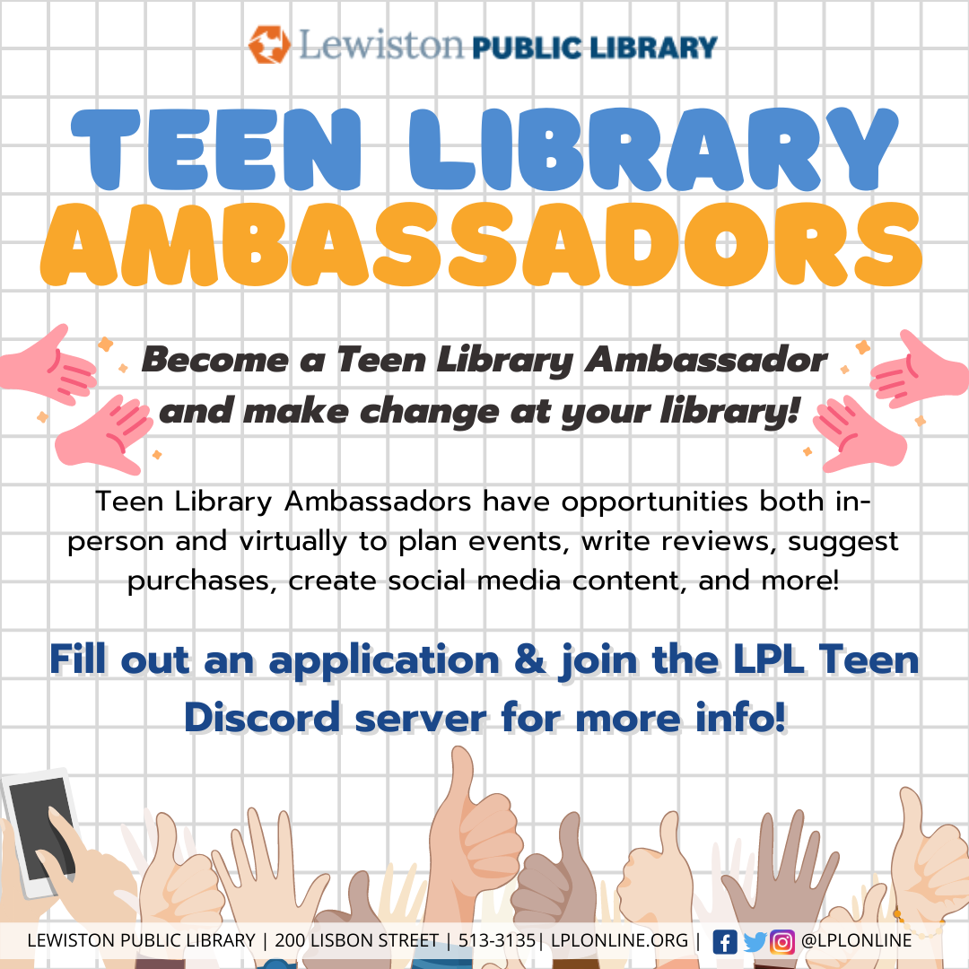 Teen Programs // Lewiston Public Library, Maine