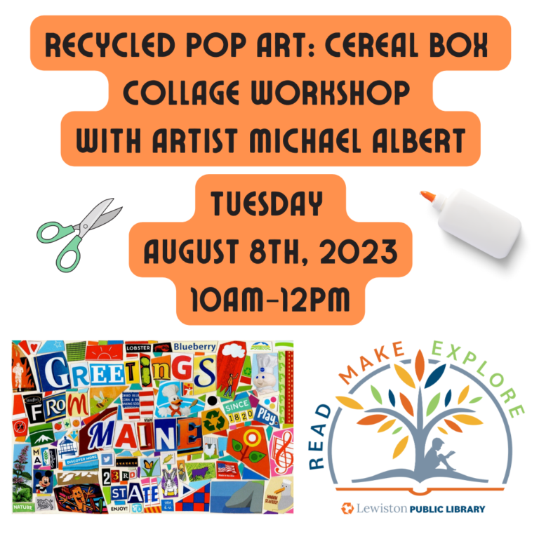 RECYCLED POP ART: CEREAL BOX COLLAGE WORKSHOP WITH MICHAEL ALBERT ...