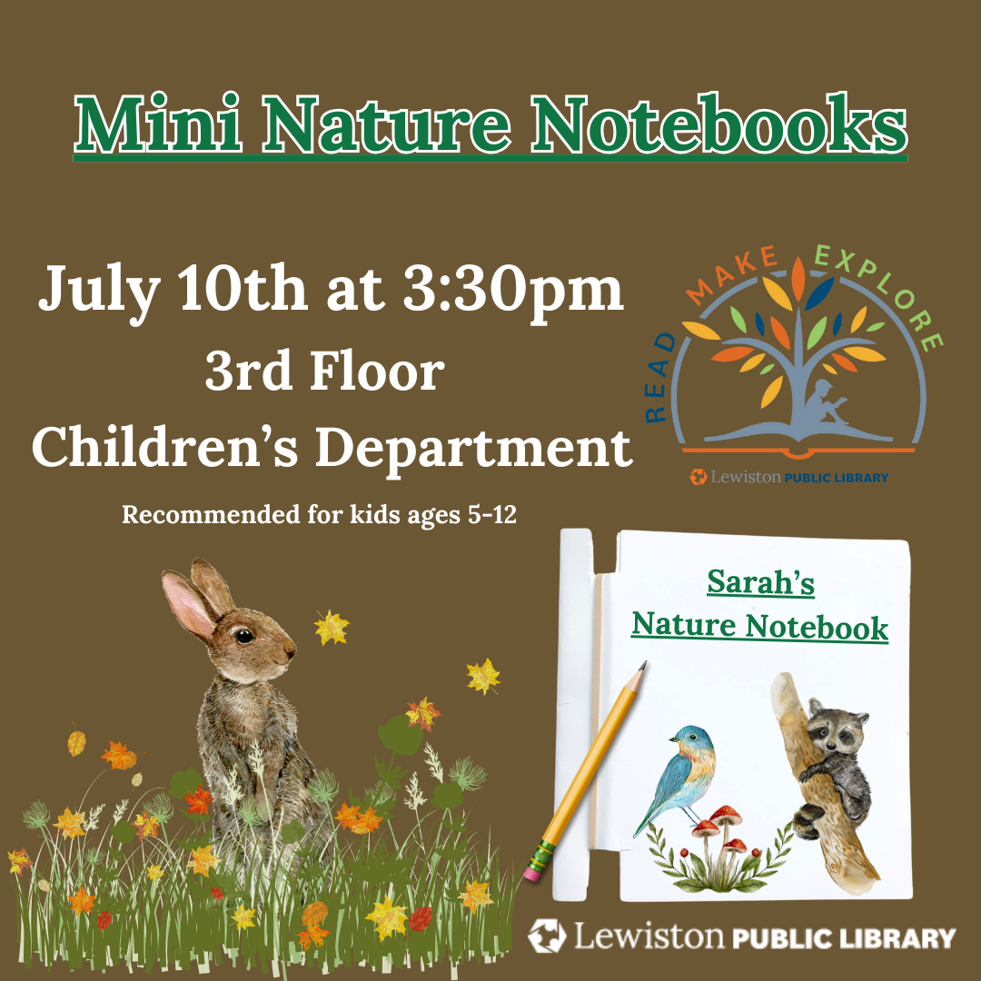 MINI NATURE NOTEBOOKS FOR KIDS // Lewiston Public Library, Maine