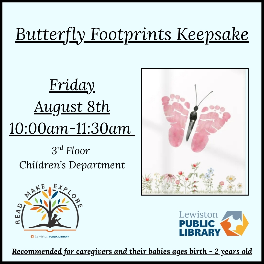 Butterfly Footprints Keepsake 🧡 // Lewiston Public Library, Maine